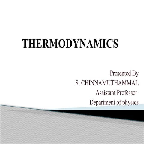 Thermal Dynamics- Laws of thermodynamics | PPTX