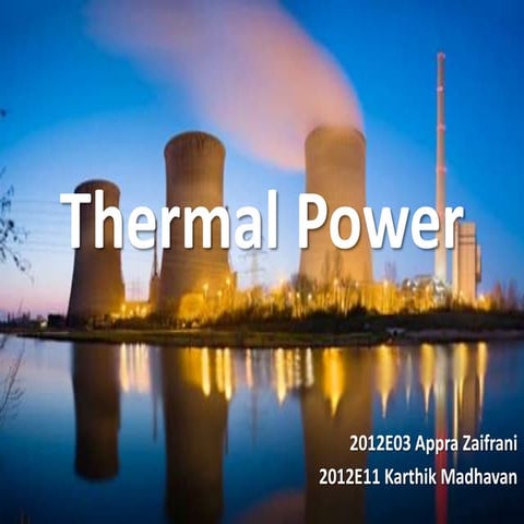Thermal Power in India | PPTX