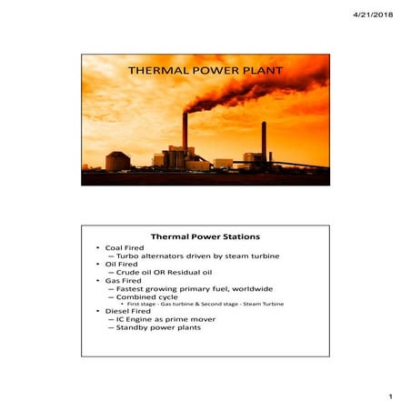 Thermal power plant | PDF