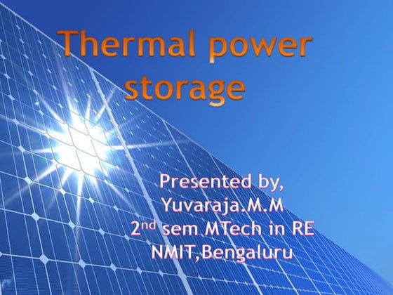 Thermal energy storage system | PPT