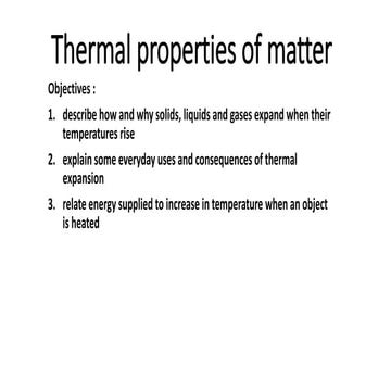Lesson 6: Effects of Heat on Matter | PPT