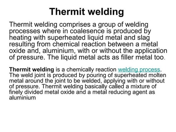Thermit welding | PPT