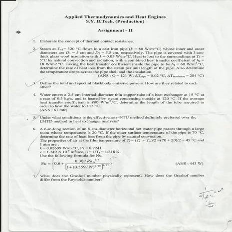 Thermo assignment | PDF