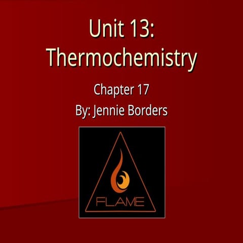 Thermochemistry | PPT