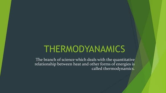 Thermodynamics | PPT
