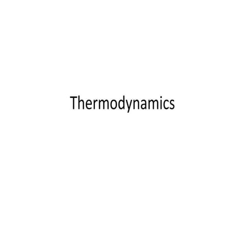 Basic thermodynamics cycle | PPTX
