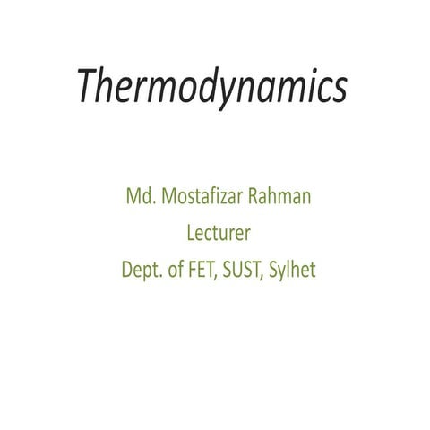 Thermodynamics | PPT