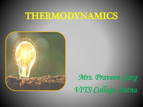 Thermodynamics | PPT | Chemistry | Science