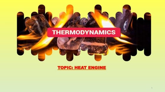 Thermal Engine & Carnot's Cycle and their Working Principle | PPTX
