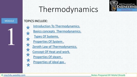 Introduction to thermodynamics | PPT