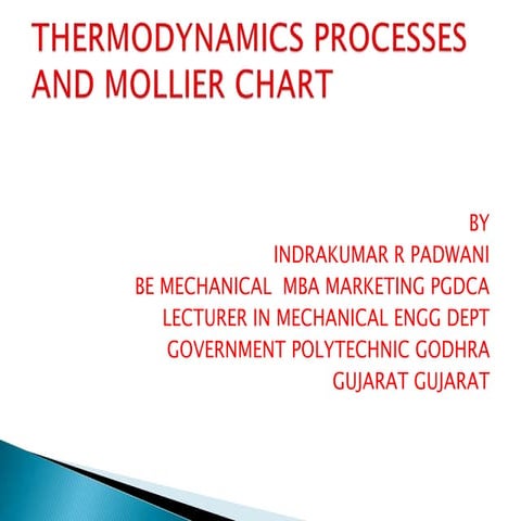Thermodynamics process sand mollier chart | PPTX