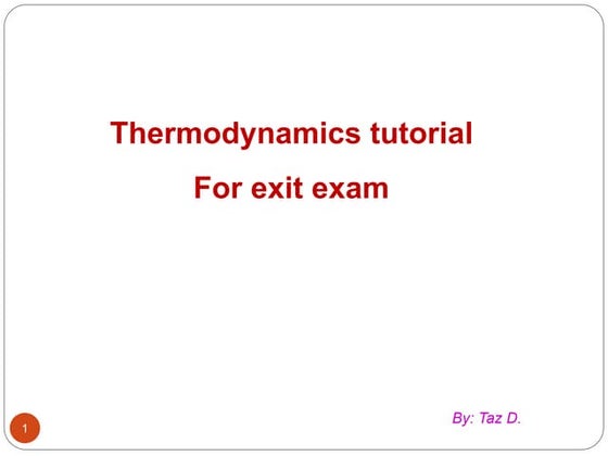 Introduction to thermodynamics | PPT