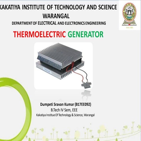 Thermoelectric generator | PDF