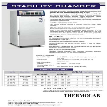 Thermolab Stability Chamber | PDF
