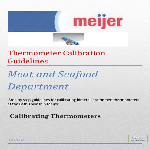 Thermometer calibration guidelines complete bocklet 2 | PDF