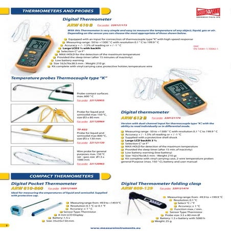 Thermometers and probes | PDF