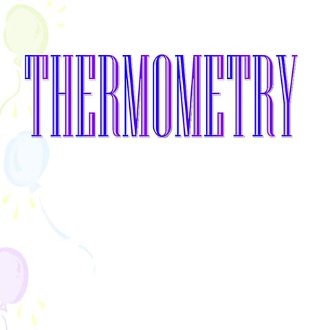 Thermometry | PPT