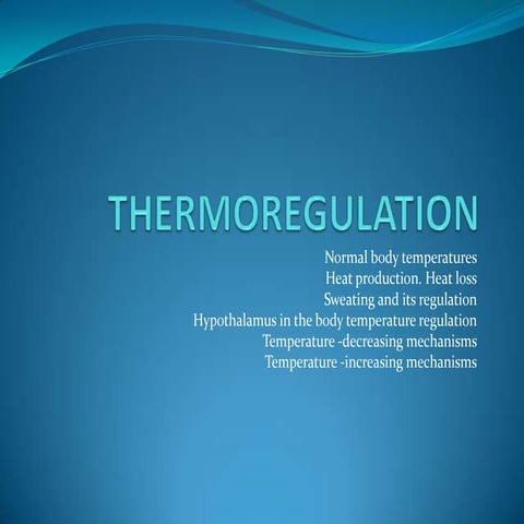 Thermoregulation | PPTX