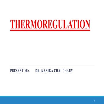 Thermoregulation | PPTX