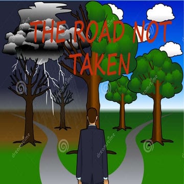 Cartoon The Road Not Taken