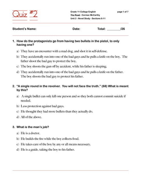 Reading quiz 2 grade 10 | DOCX | Sports