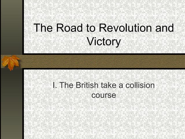 Week 3 - American Revolution