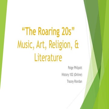The roaring 20s | PPTX | Jazz | Music