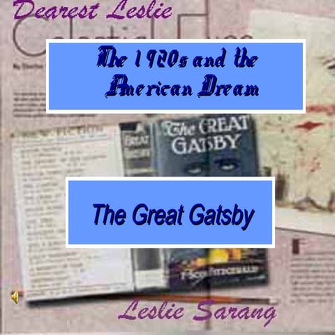 The Roaring Twenties and Gatsby Background Information | PPT