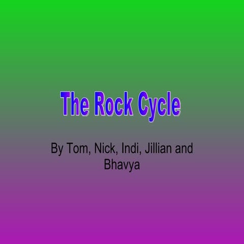 The Rock Cycle | PPT