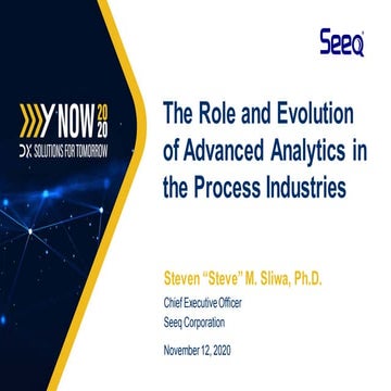 The Role And Evolution Of Advanced Analytics In The Process Industries ...