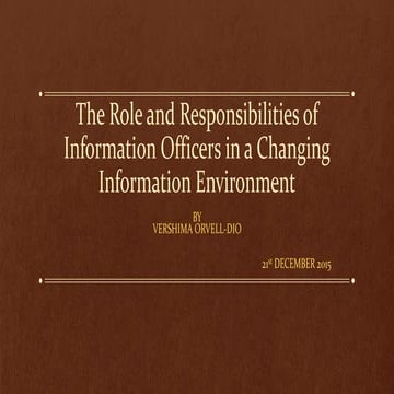 The role and responsibilities of information officers in copy - copy | PDF