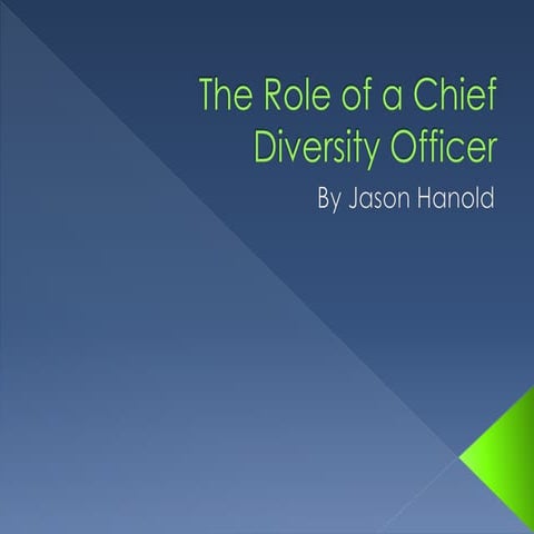 The Role of a Chief Diversity Officer | PPTX