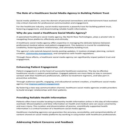 The Role of Social Media in the Healthcare Industry | PPTX