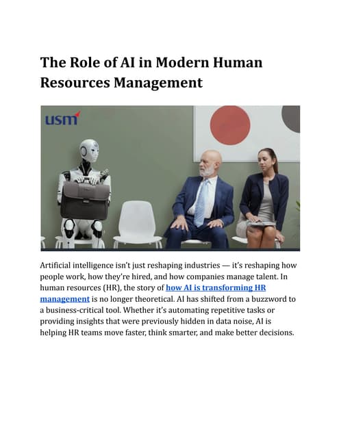 Artificial intelligence for Recruitment | PPTX