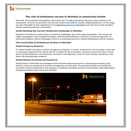 The role of ambulance service in Mumbai in community health.pdf | First ...