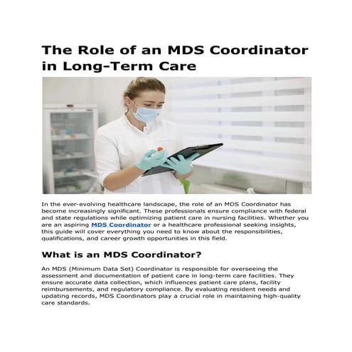 The Role of an MDS Coordinator in Long-Term Care.pptx