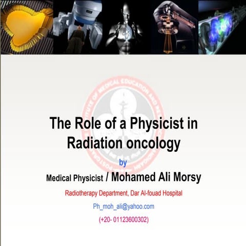 The role of a physicist in radiation oncology | PPT