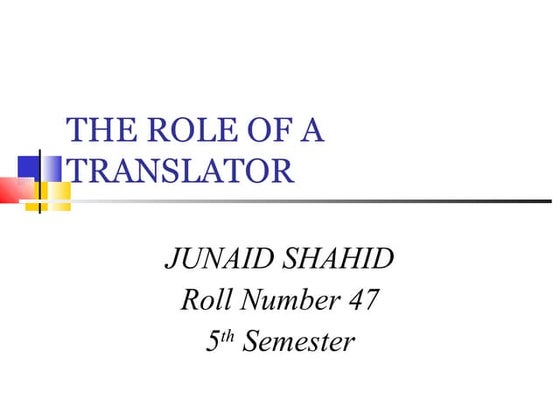 Translation Skills, by Dr. Shadia Y, Banjar | PPT