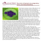 The role of bacteria in pregnancy, birth, and breastfeeding