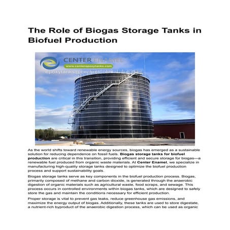 The Role of Biogas Storage Tanks in Biofuel Production.docx