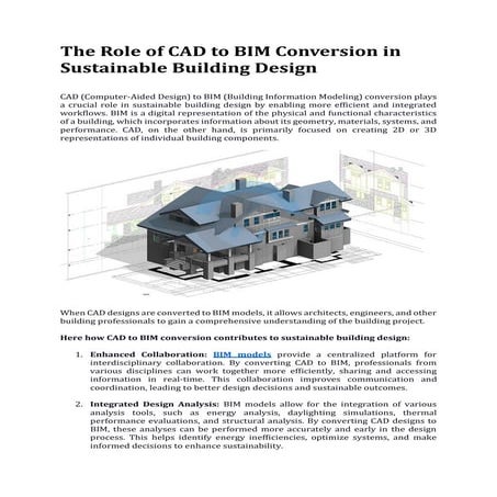 CAD to BIM Conversion | PPTX