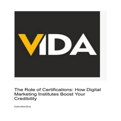 Choosing the Best Online Digital Marketing Certificate | PPTX