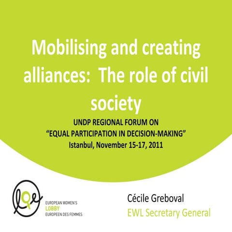 The role of Civil Society in Gender Equality | PDF