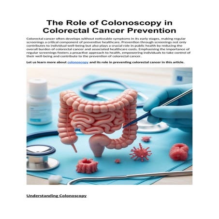 The Role of Colonoscopy in Colorectal Cancer Prevention | PDF