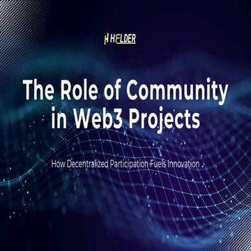 From Users to Stakeholders: Community’s Role in Web3 Growth | PDF