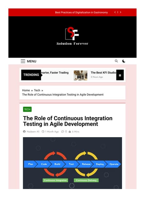 Continuous Integration And Continuous Testing Cict Pdf Web