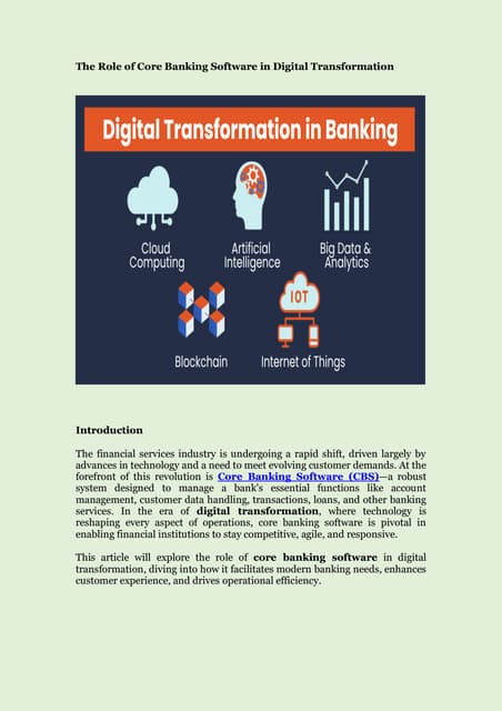T24 Core Banking: Benefits | PPTX