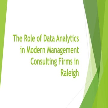The Role of Data Analytics in Modern Management Consulting Firms in ...