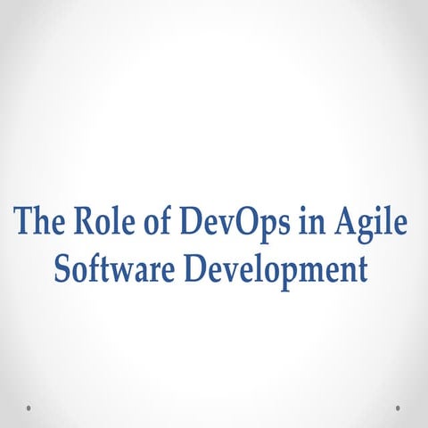 DevOps in Software Development | Streamlining Processes for Agile ...