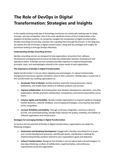 Why DevOps is Important for Businesses? | PDF